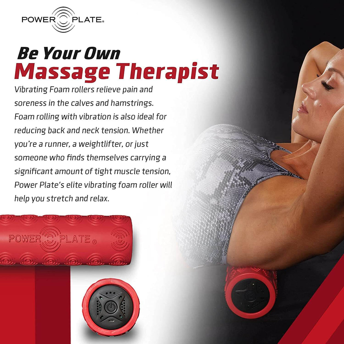 Power Plate Red Roller: Relaxing Portable Vibrating Massager