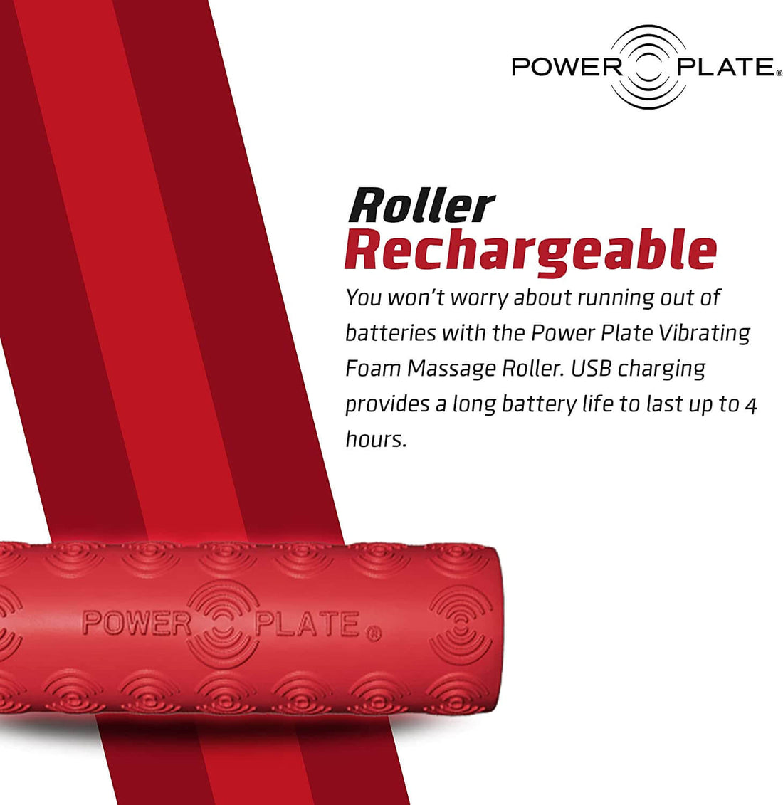 Power Plate Red Roller: Relaxing Portable Vibrating Massager
